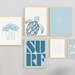 Set of 6 A3 Instant Download Surf Art Prints Beach House Decor Surfer ...