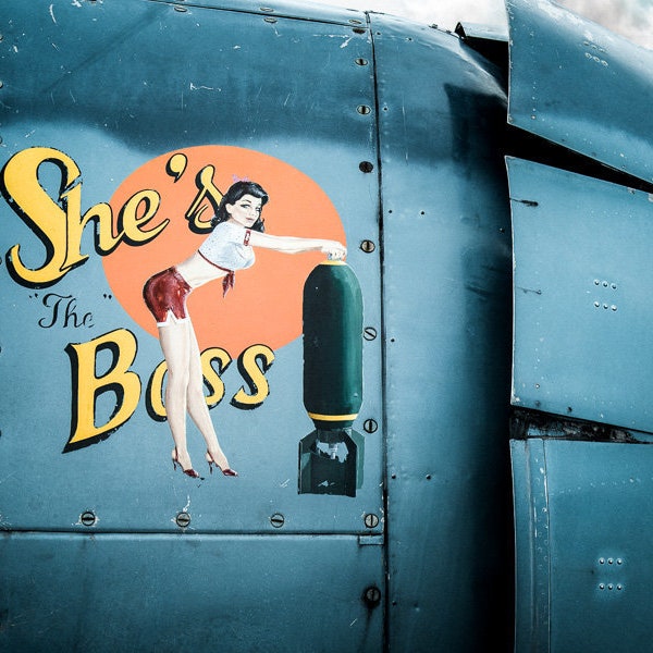 Bomber Pinup Girl - Etsy