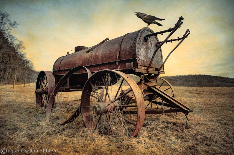 On the Water Wagon, Agricultural Relic, Antique Machinery, Horse Drawn ...
