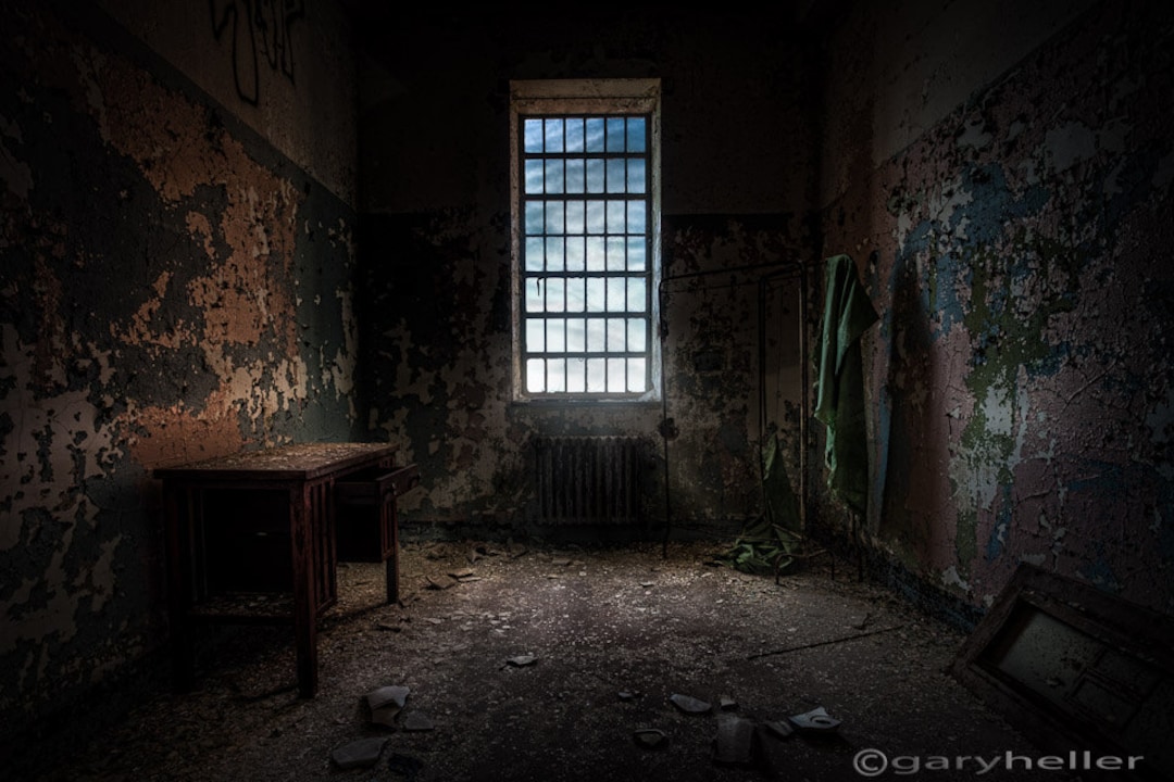 Old Room With Desk, Large Window, Abandoned Asylum, HDR, Urban ...