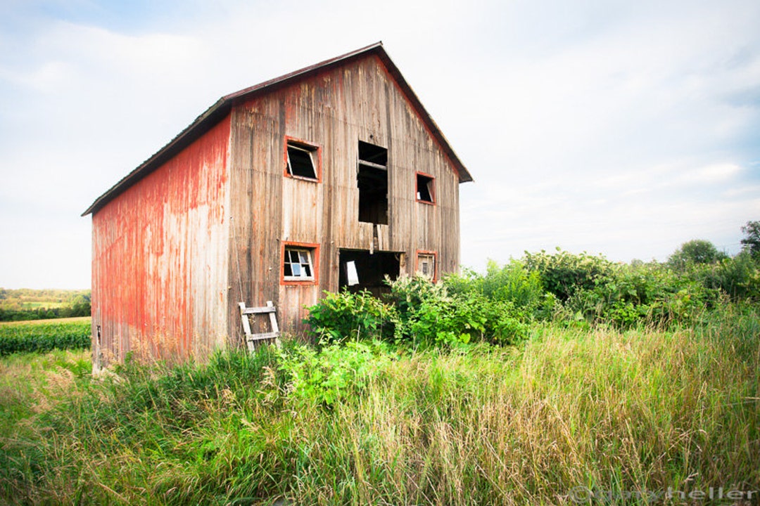 Red Shack on Tucker Rd - Fine Art Color Photograph, Charming Rustic Red ...