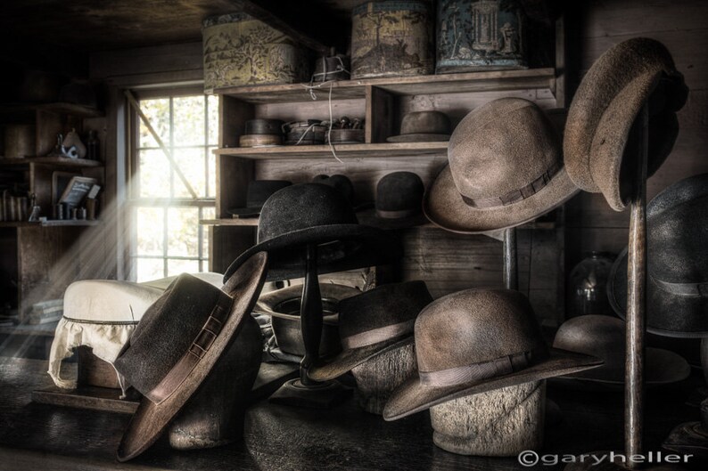 A 19th Century Hatters Shop - Hats, Molds, Boxes and Tools, Art ...