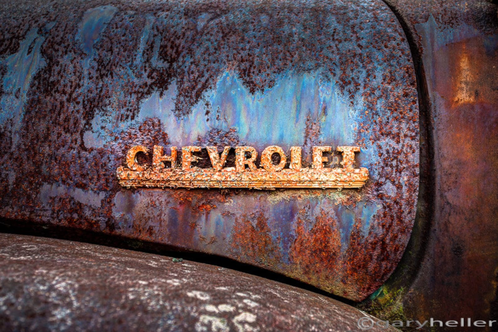 Rusty Chevrolet, Abandoned, Vintage Truck, Photograph, Nameplate Panel ...