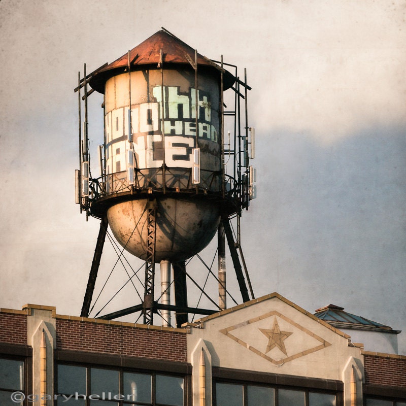 Water Towers, New York, Square Format, Color Photography. Urban, Cell ...