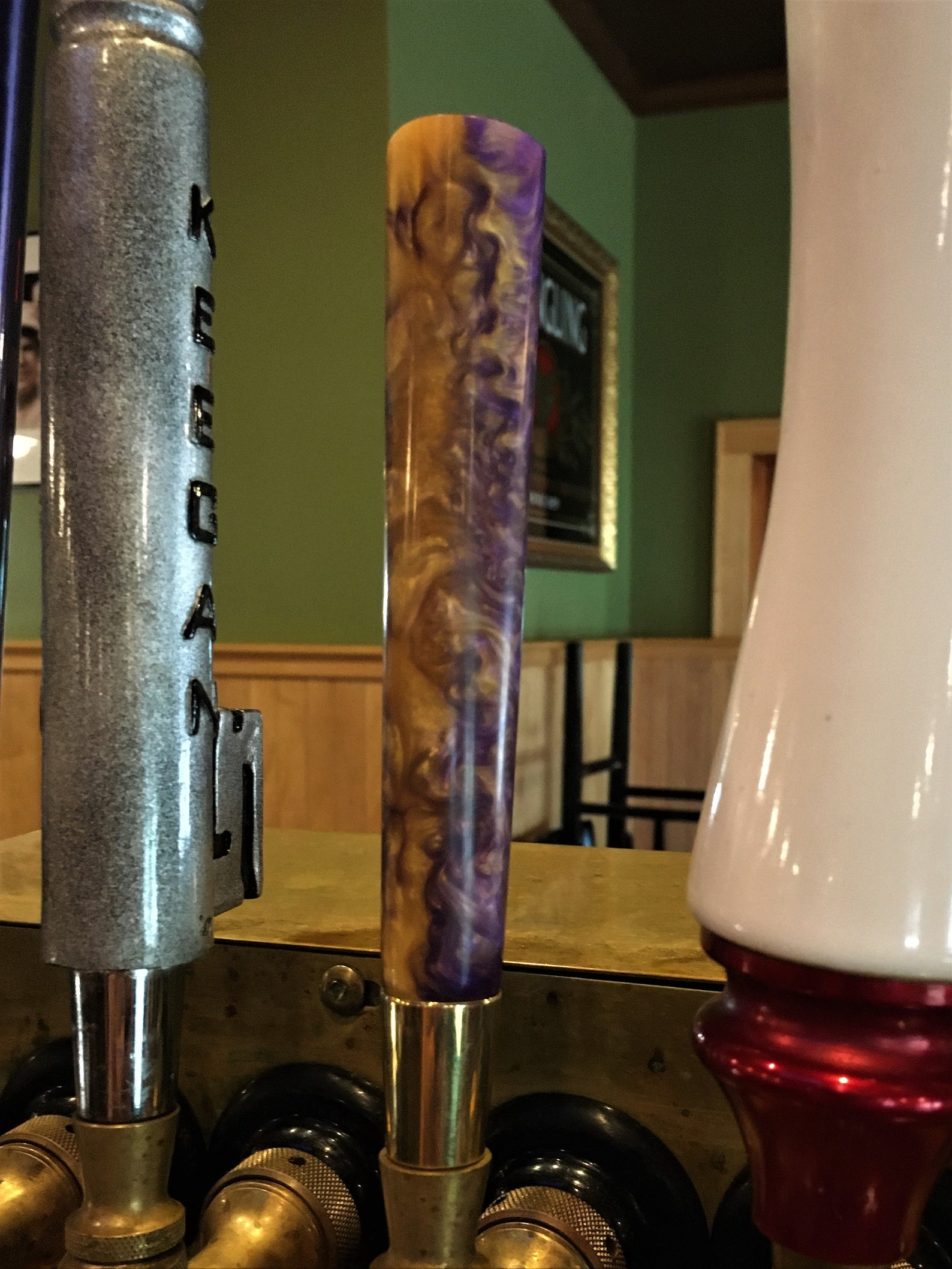 Purple and Gold Resin Beer Tap Handle Man Cave Barware LA Laker Fan - Etsy