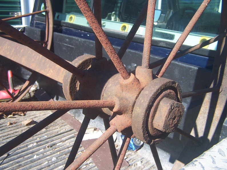 Antique Steel/ Iron Wagon Wheels with Axle Farm Implement | Etsy Antique Steel/ Iron Wagon Wheels with Axle Farm Implement | Etsy