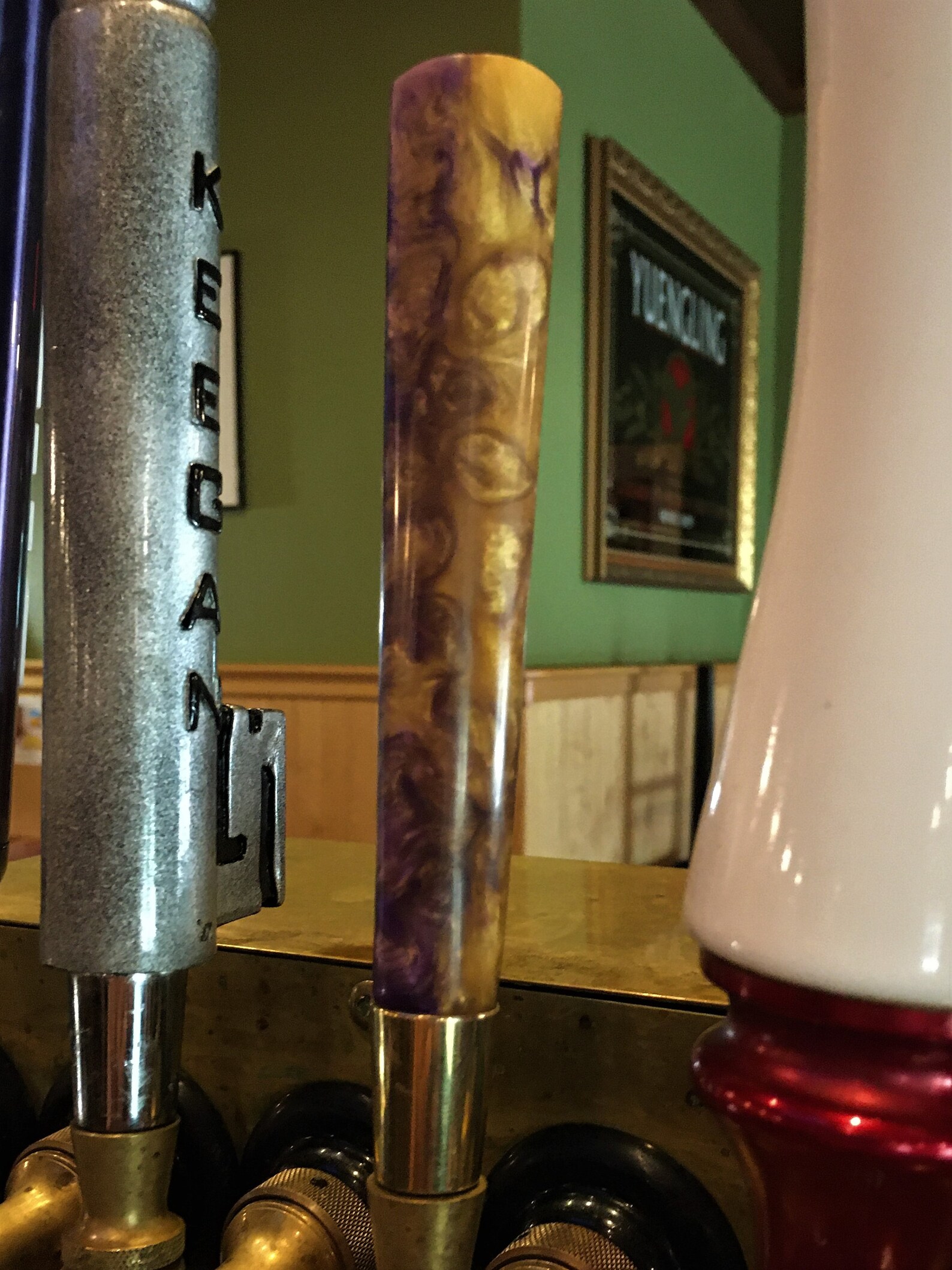 Purple and Gold Resin Beer Tap Handle Man Cave Barware | Etsy