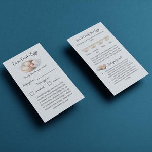 Farm Fresh Egg Handling Instruction Cards: Backyard Chicken Egg Tips - Etsy