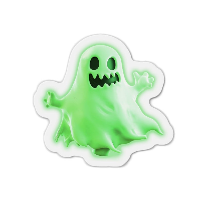Glowing Green Ghost - Die-cut Magnets - Etsy