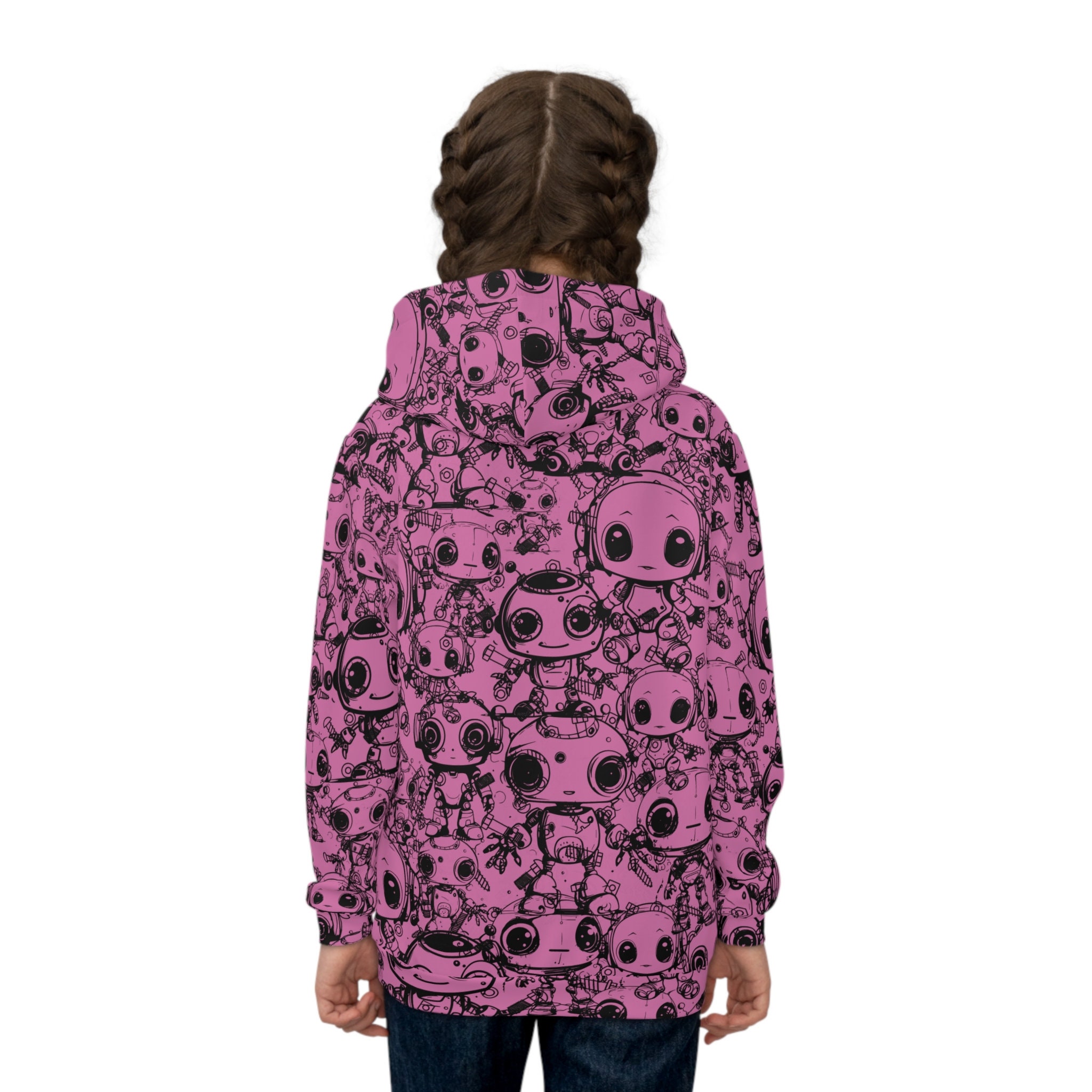 Trendy Cute and Adorable Robots Children's Hoodie (all Over Print) - Etsy