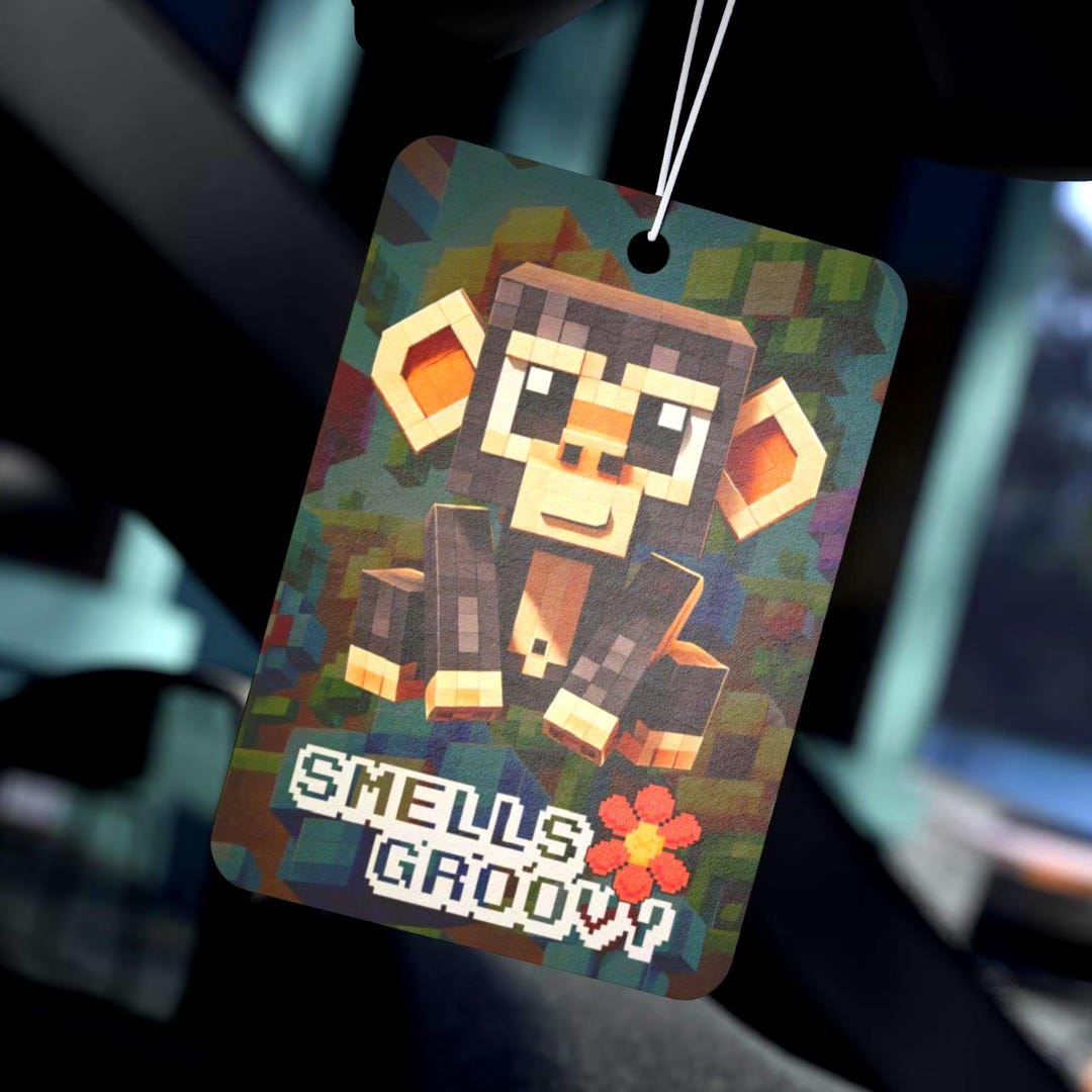 Car Air Freshener Pixel Art Cheeky Chimp, Scented Auto Accessories ...