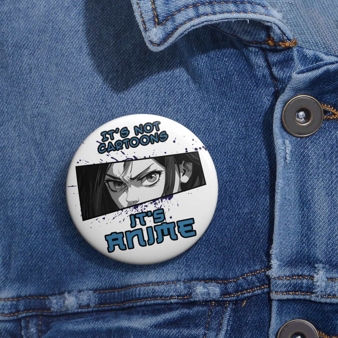Custom Anime Pin Buttons: Glossy Cartoon Humor Badges, Otaku Fan Gift ...