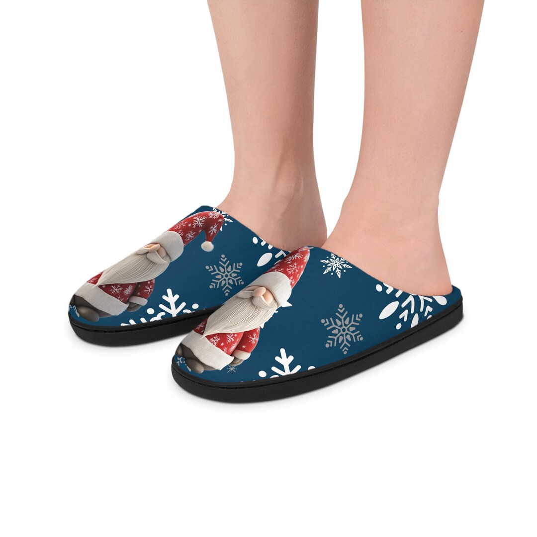 Men's Santa Gnome Slippers: Cozy Christmas Lounge Shoes - Etsy