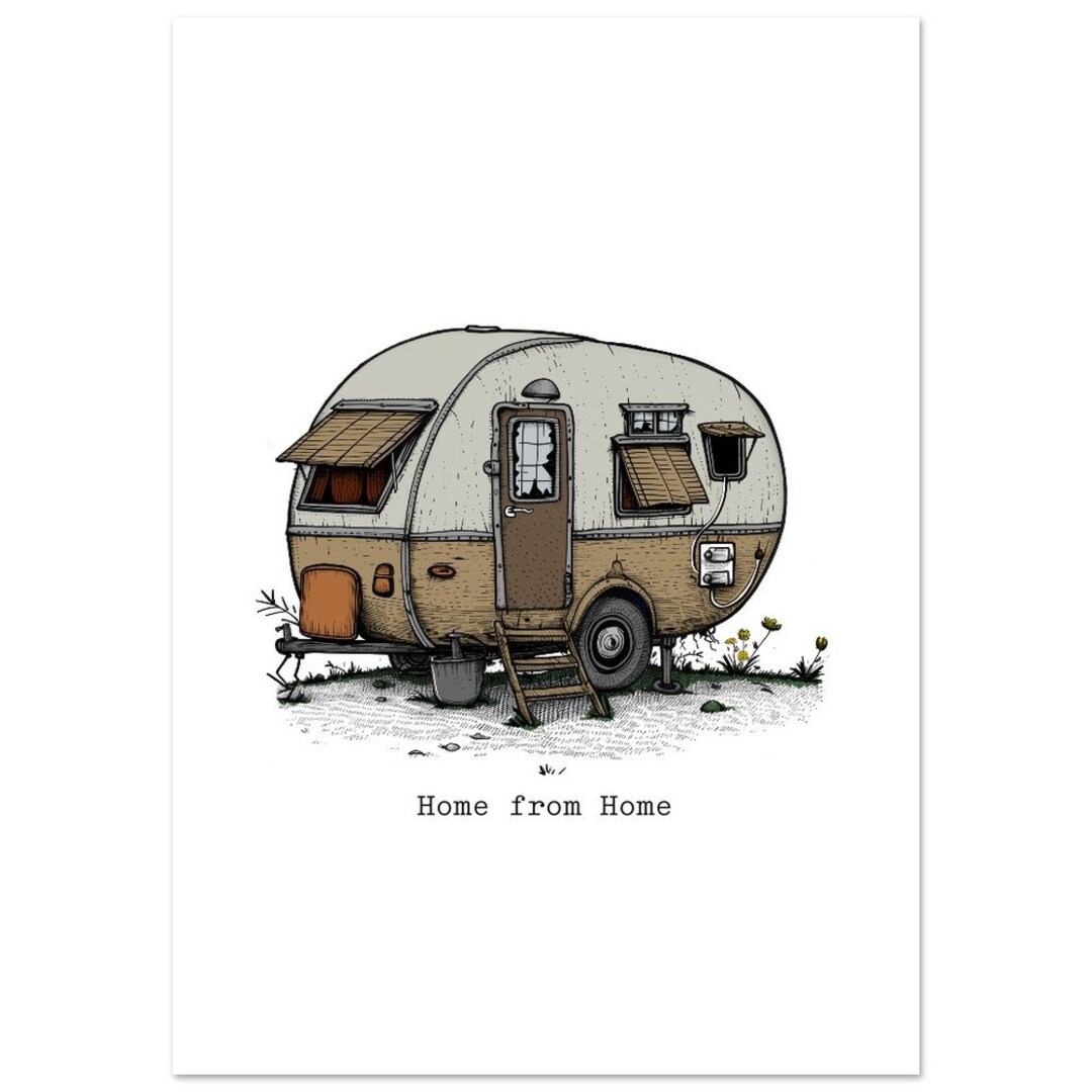 Curious Caravans - CAL02 - Premium Matte Paper Poster A3 (29.7 X 42 Cm ...