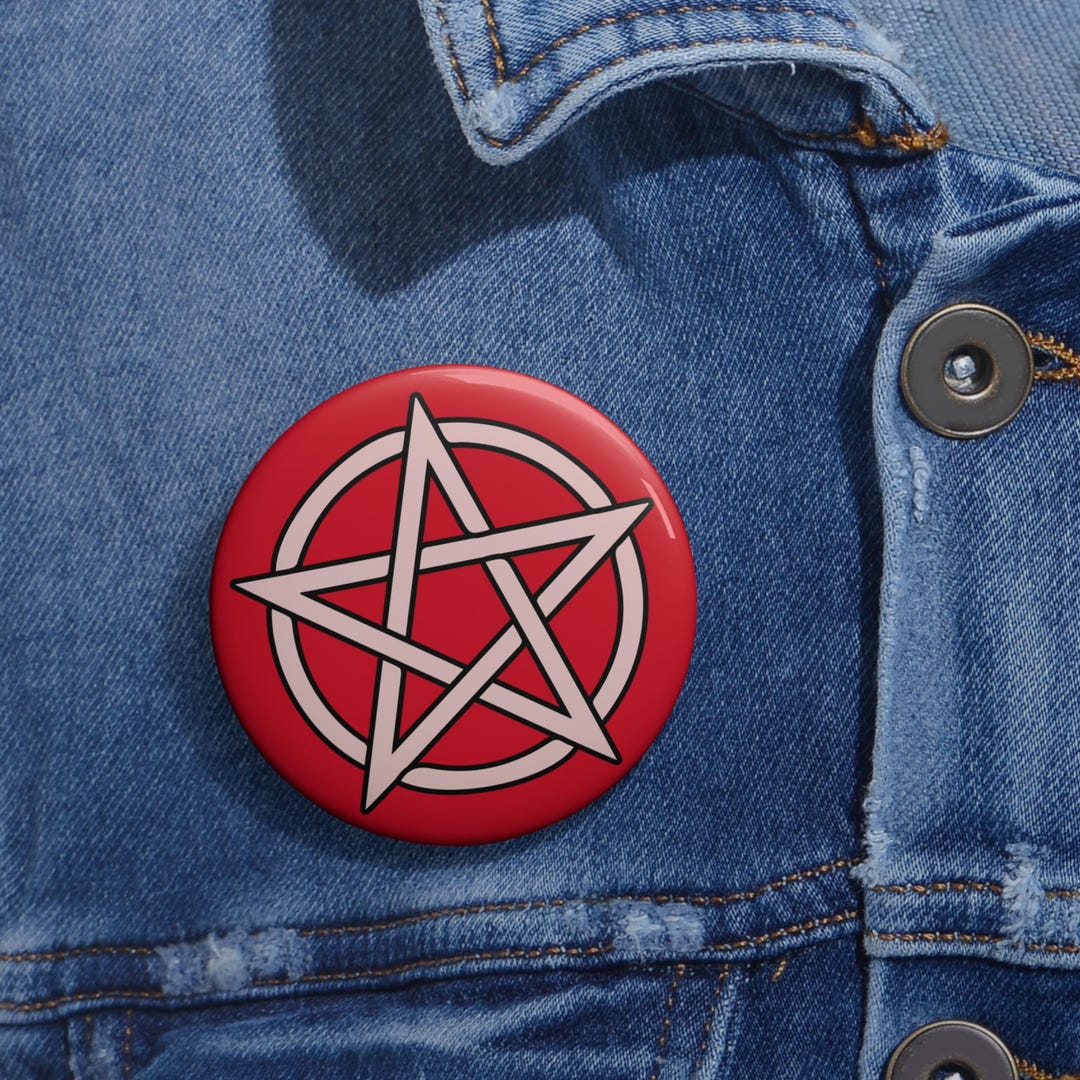 Custom Pentagram Pin Buttons for Festivals, DIY Crafting, Personal ...