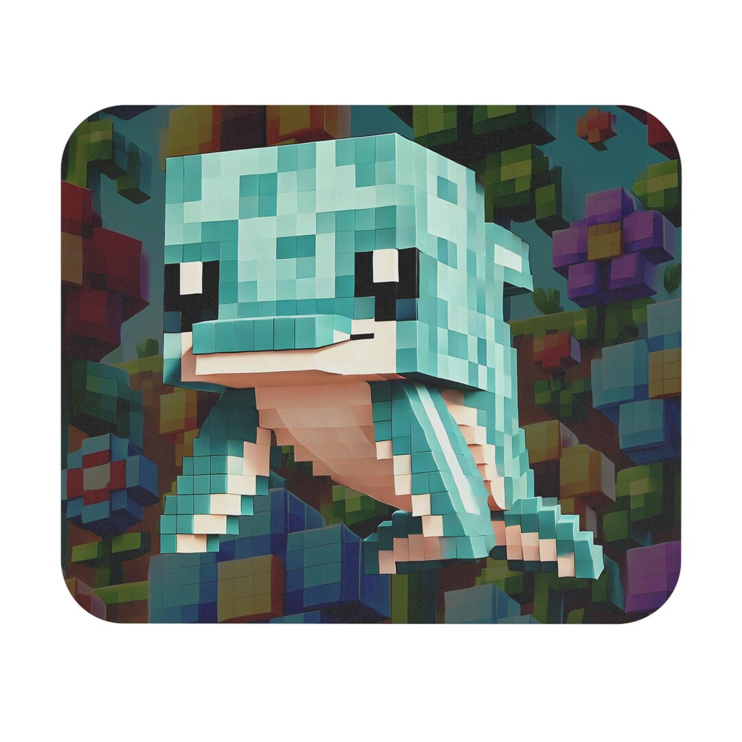Rectangle Mouse Pad - Pixel Art Dolphin, Gaming Mousepad, Desk ...