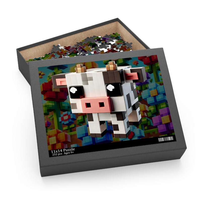 Cute Cow Puzzle - 3D Pixel Art, Fun Family Entertainment, Perfect Gift ...
