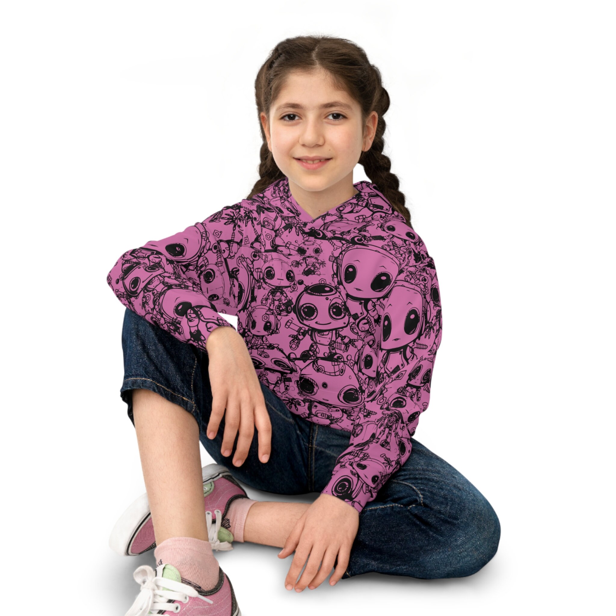 Trendy Cute and Adorable Robots Children's Hoodie (all Over Print) - Etsy
