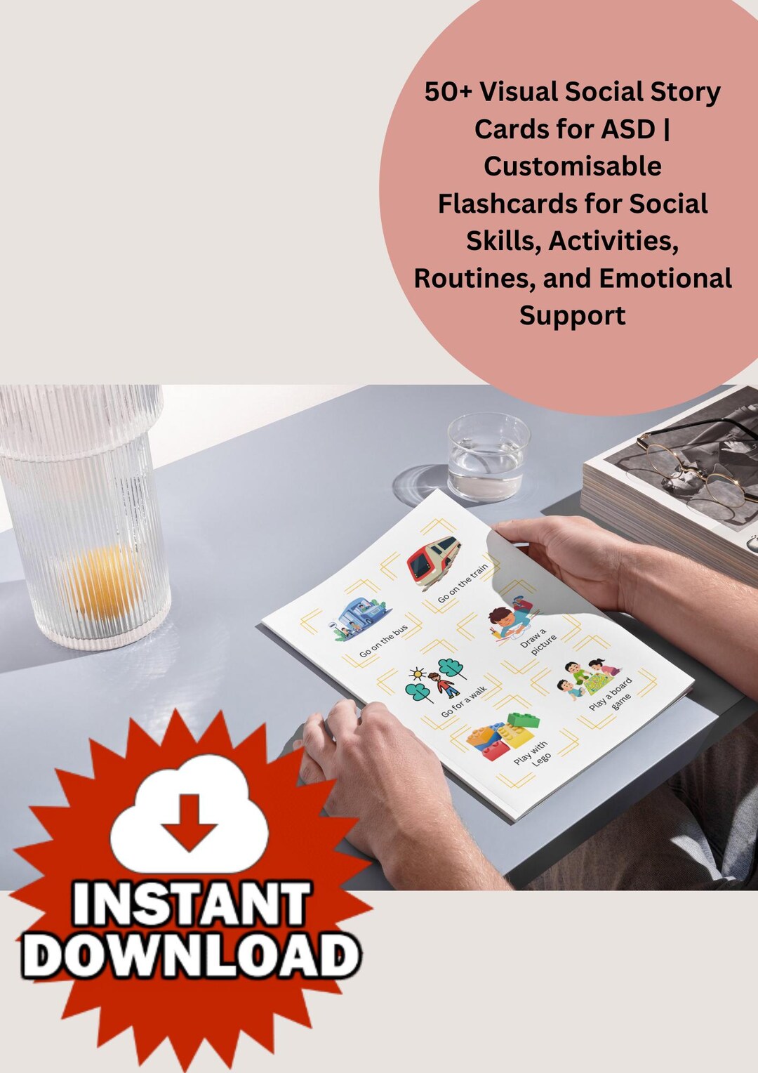 50+ Visual Social Story Cards for ASD | Flashcards for Social Skills ...