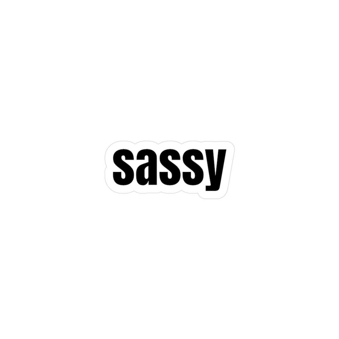 Sassy Kiss-cut Vinyl Decal - Etsy