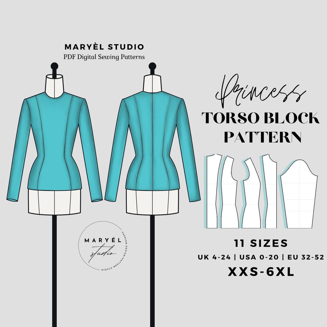 Basic Bodice Pattern| Basic Bodice Sewing Pattern| Basic Bodice Block ...