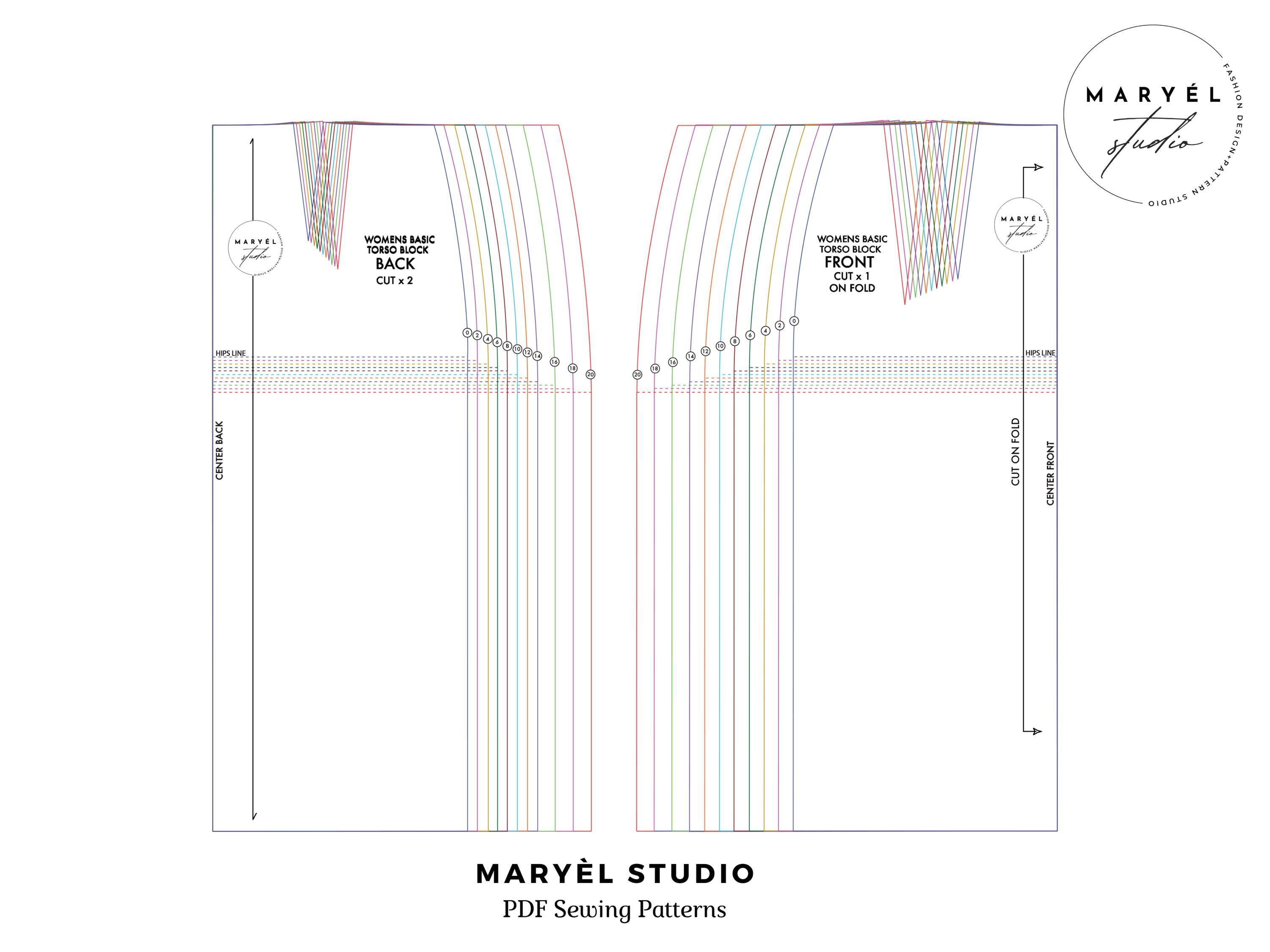 BASIC SKIRT BLOCK Sewing Pattern Basic Skirt Pattern Basic Skirt Sloper ...