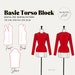 Basic Bodice Block Sewing Patternpdf Basic Womens Bodice Blockbasic ...