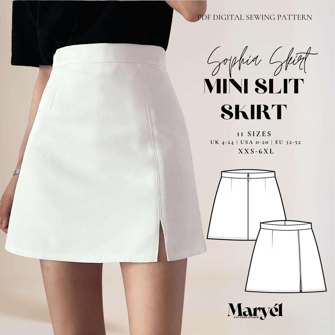 Mini Skirt Sewing Pattern| Skirt Pattern| Skirt Sewing Pattern| A-line ...