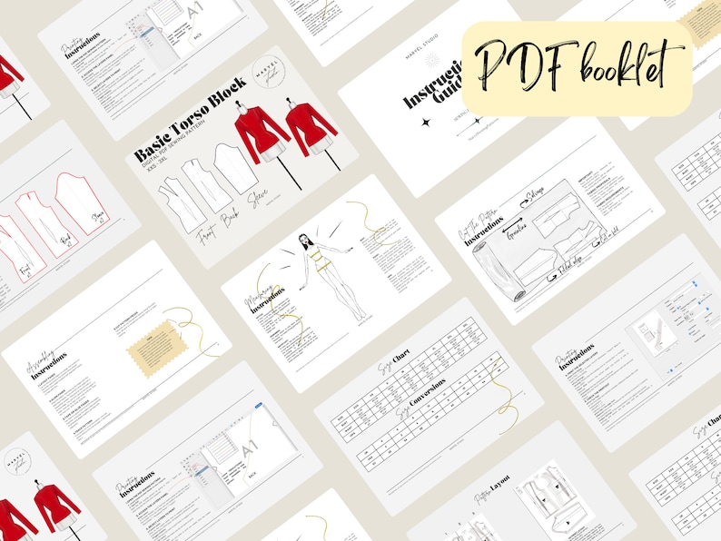 Basic Bodice Block Sewing Patternpdf Basic Womens Bodice Blockbasic ...