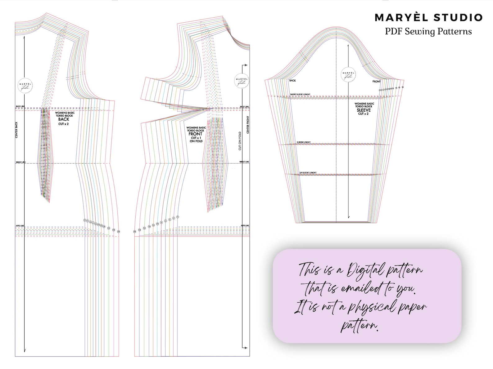 BASIC DRESS BLOCK Sewing Pattern Basic Dress Pattern Basic Dress Sloper ...