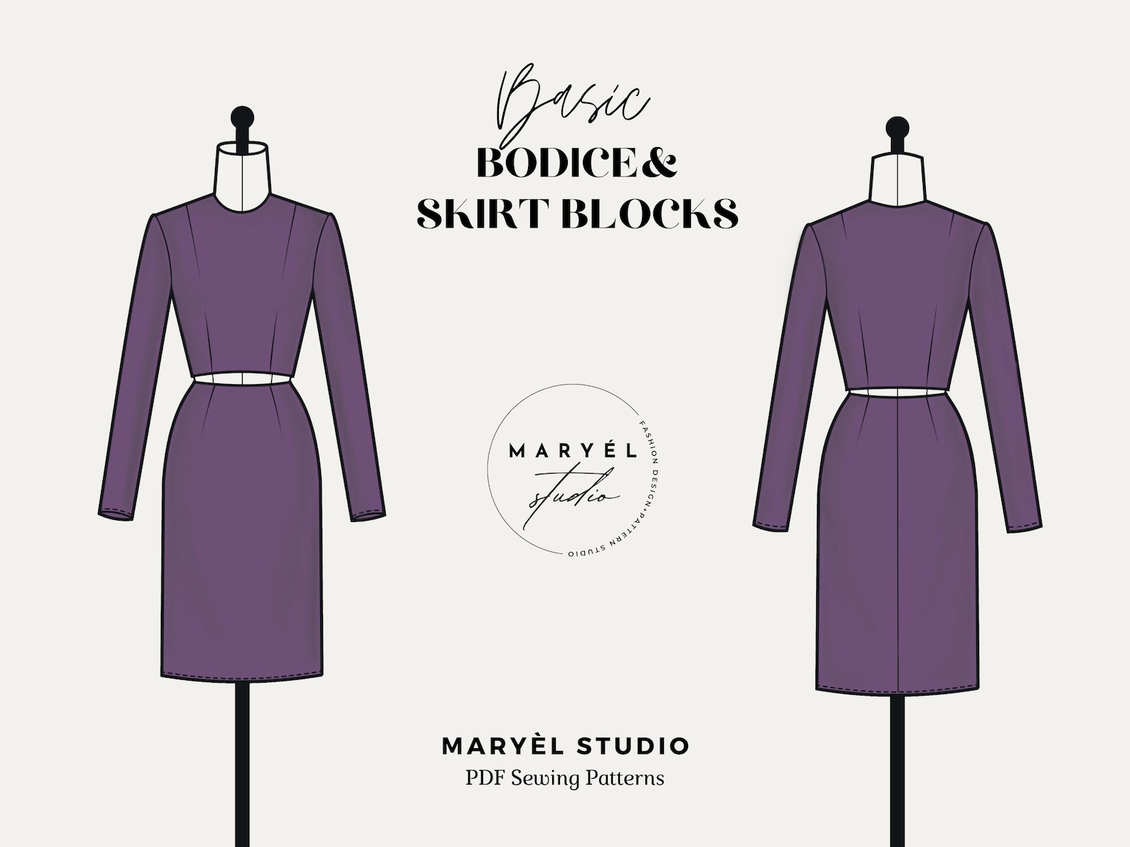 Bodice & Skirt Block Sewing Pattern: US 0-20 (PDF Digital Pattern) - Etsy