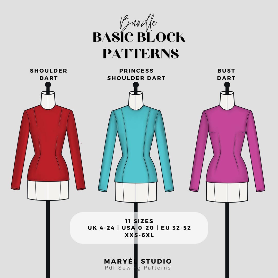 Basic Block Pattern| Basic Bodice Pattern| Basic Torso Block| Basic ...