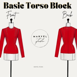 Basic Bodice Block Sewing Patternpdf Basic Womens Bodice Blockbasic ...