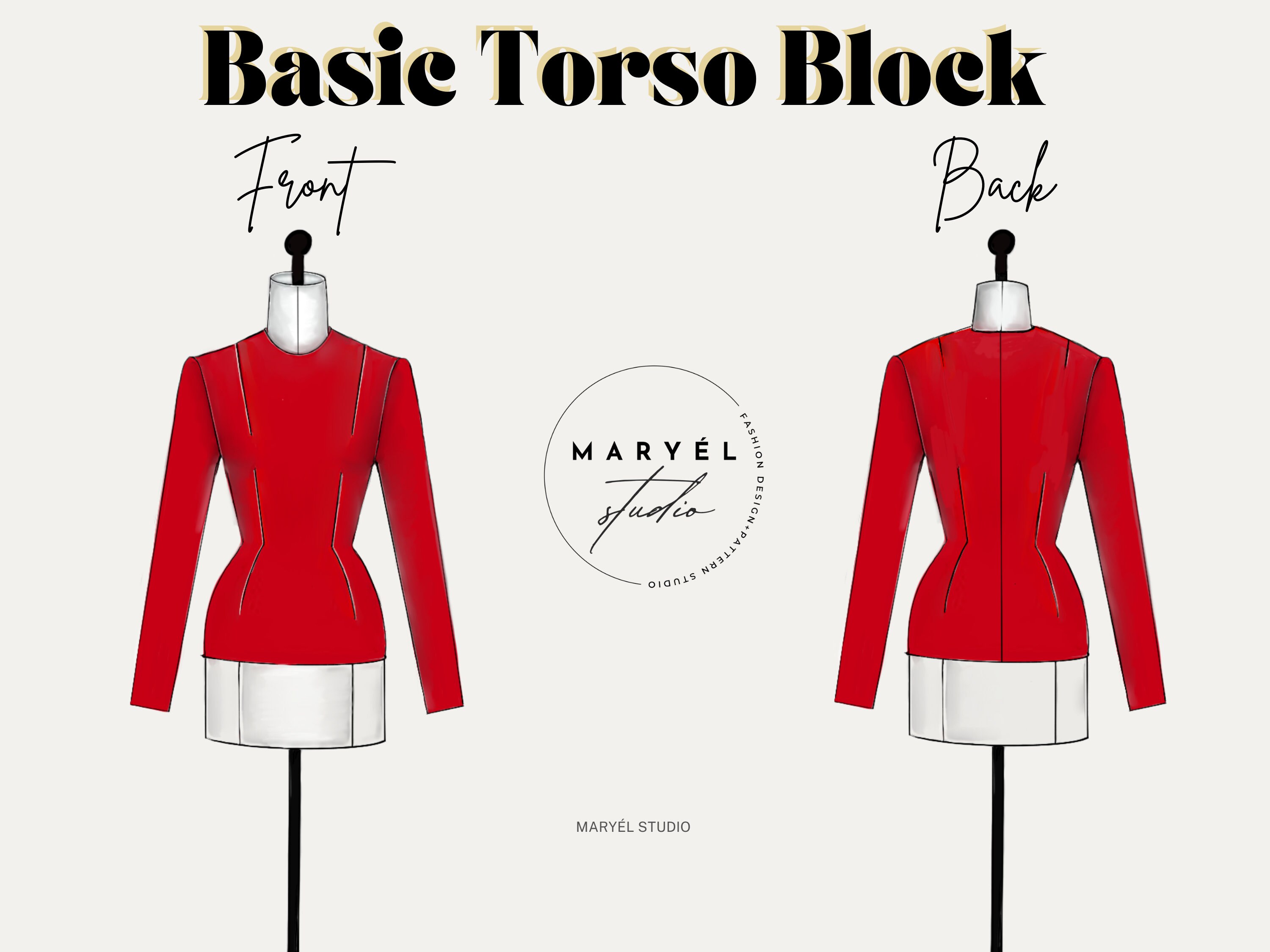 Basic Bodice Block Sewing Patternpdf Basic Womens Bodice Blockbasic ...