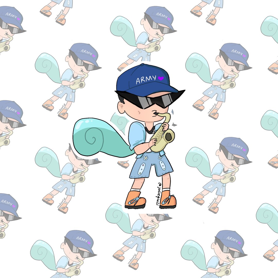 RM Saxophone Squirtle Sticker BTS Sticker Namjoon Sticker Vinyl ...
