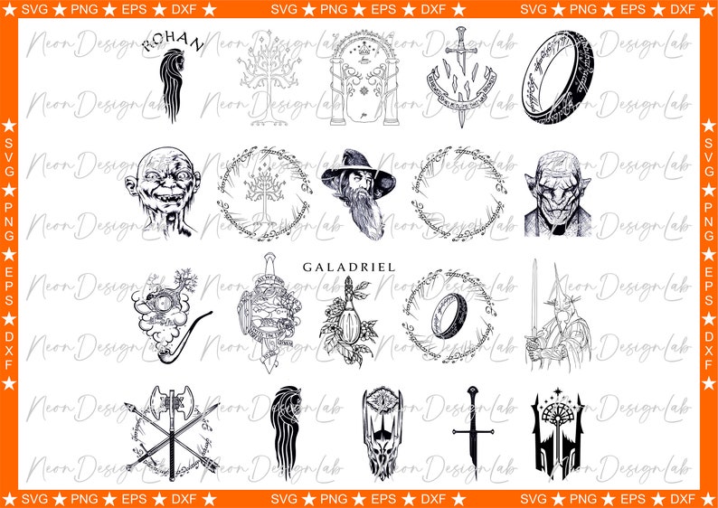 Instant Download... the Lord of the Rings Clipart Digital Downloads ...