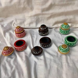 Handpainted Wooden Kumkum Tikka Box Perfect Return Gift - Etsy