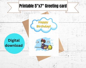 Kiki Kiki's Delivery Service Anime Cute Printable Birthday Greeting ...