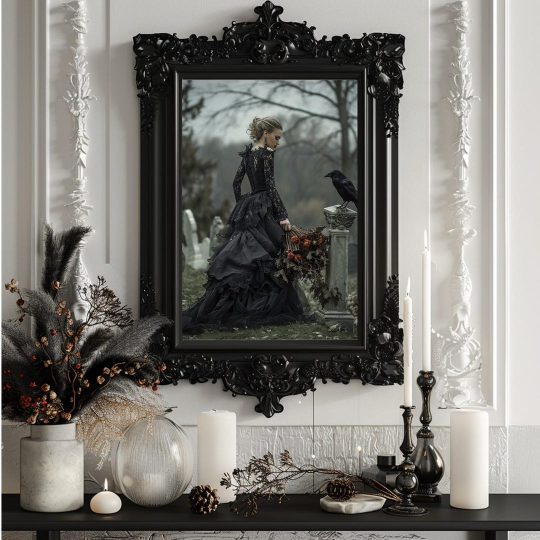 Tragic Gothic Bride V5 - Digital Print Vintage Dark Art - Etsy