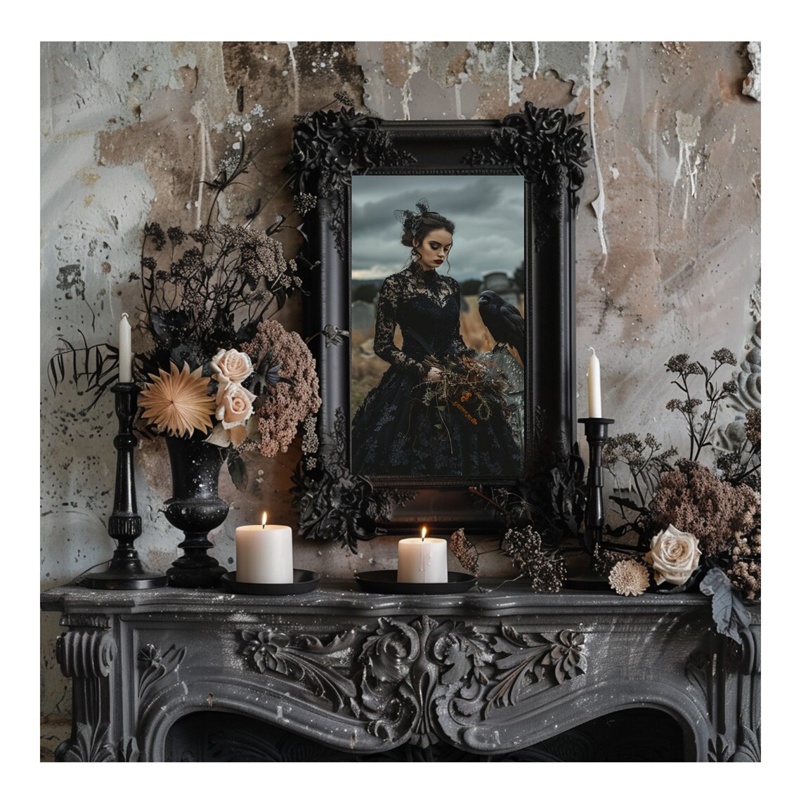 Tragic Gothic Bride - Digital Print Vintage Dark Art - Etsy