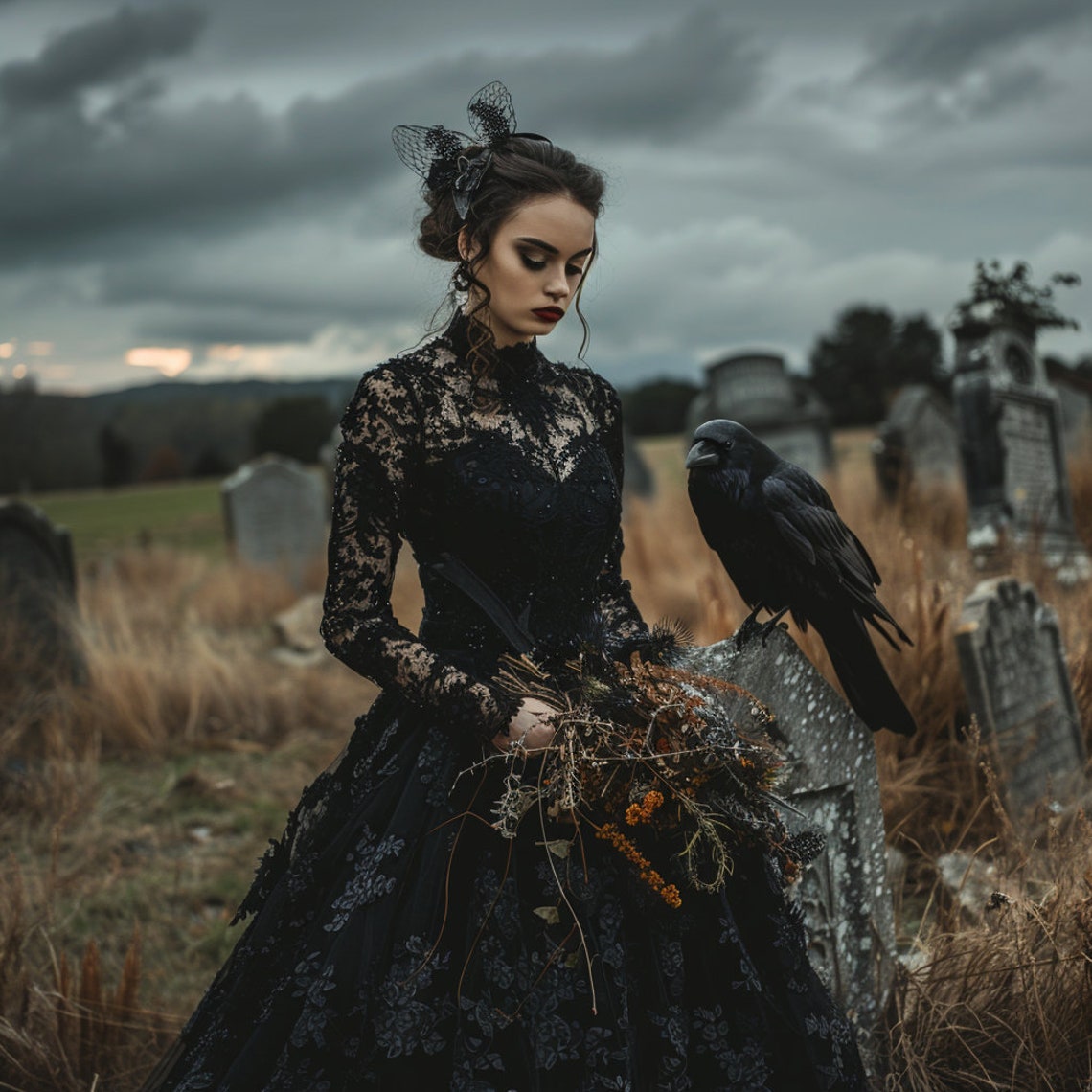 Tragic Gothic Bride - Digital Print Vintage Dark Art - Etsy