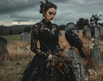 Tragic Gothic Bride V3 Digital Print - Etsy