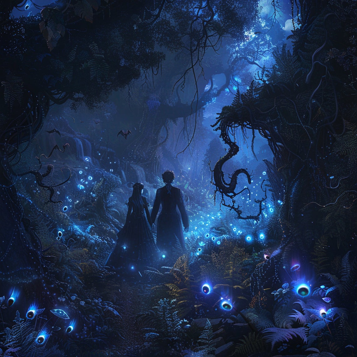 Dark Enchanted Forest V2 Digital Print - Etsy