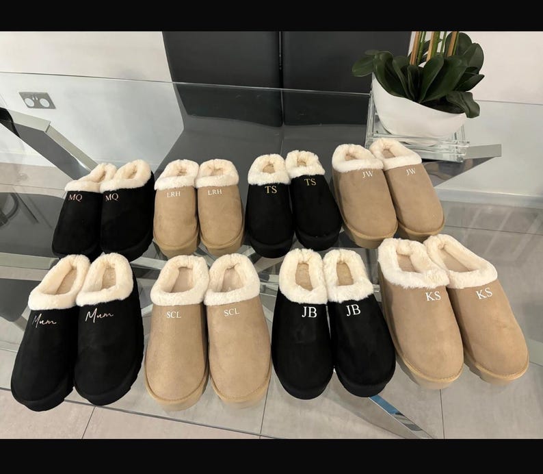 Personalised Slippers, Women’s Slippers, Custom Slipper, Bridesmaid ...