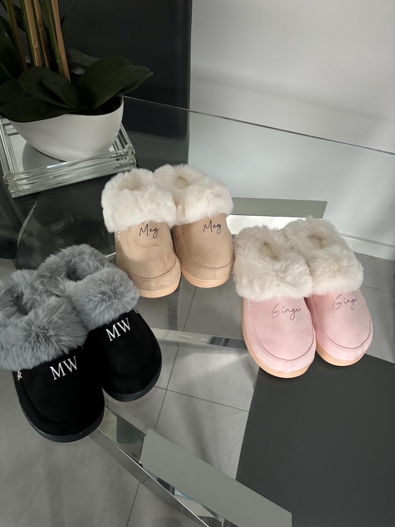 Personalised Slippers, Women’s Slippers, Custom Slipper, Mum Slippers ...