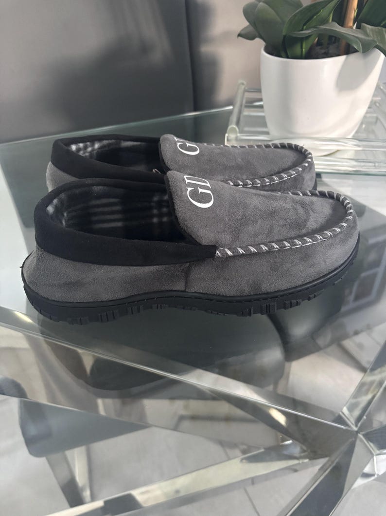 Personalised Men’s Slippers, Custom Slippers, Gift for Him, Dad ...