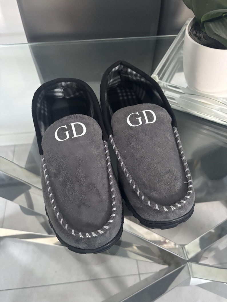 Personalised Men’s Slippers, Custom Slippers, Gift for Him, Dad ...