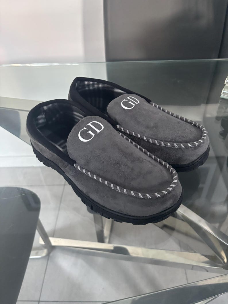 Personalised Men’s Slippers, Custom Slippers, Gift for Him, Dad ...