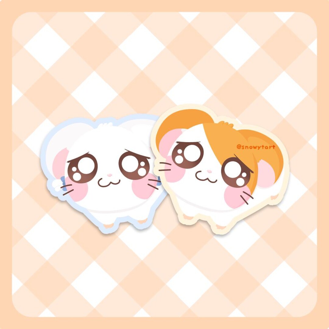 Hamtaro & Bijou Sad Hamster Meme || 2.5 Inch Vinyl Stickers - Etsy