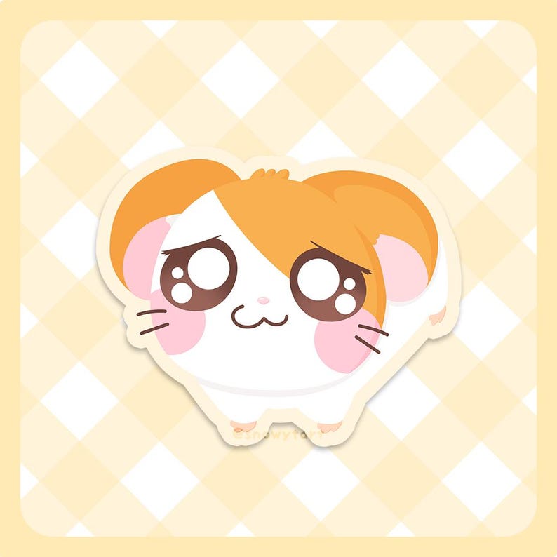 Hamtaro & Bijou Sad Hamster Meme || 2.5 Inch Vinyl Stickers - Etsy